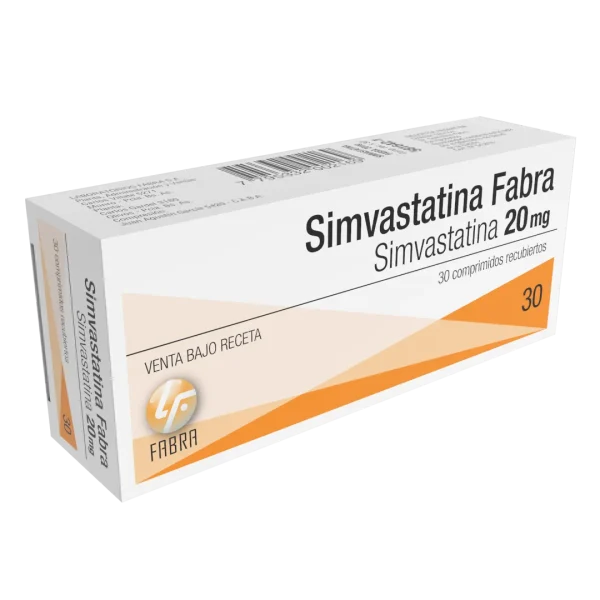 Simvastatina Comprimidos 20 mg – Blister x 10 un Estuche x 30 un | Fabra